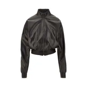 Gucci Nappa Leather Bomber Jacket - Brown