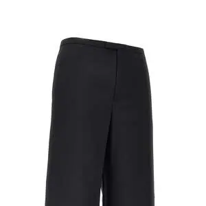 Gucci Wool Twill Wide Leg Pants