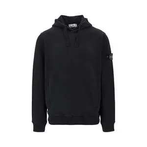 Stone Island Cotton Hoodie - Black