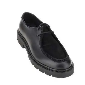 BIANCO Leather Moc-toe Lace-up Shoes