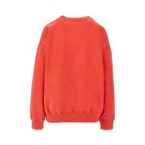 GANNI Cotton Sweatshirt With Cherry Print And Vintage Effect - Red