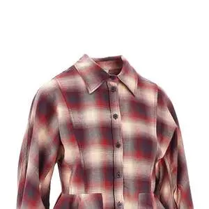 GANNI Cotton Flannel Check Shirt - Multicolor