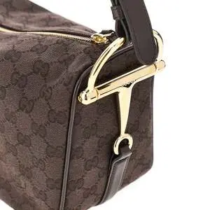 Gucci Medium Half Horsebit Shoulder Bag - Brown
