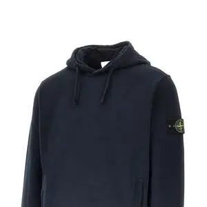 Stone Island Organic Cotton Hoodie - Blue