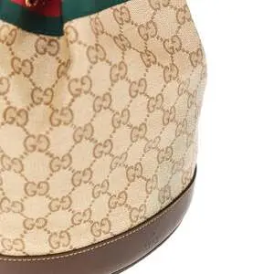 Gucci Coated Gg Fabric Mini Bucket Bag - Beige
