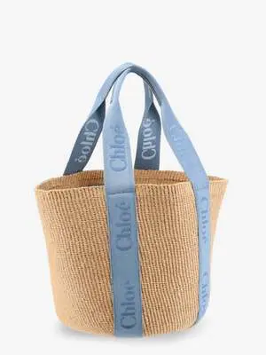 Chloé Woody Raffia Shoulder Bag - Beige