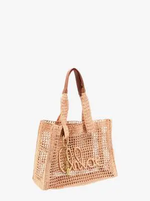 Chloé Eastwest Summer Banana Raffia Shoulder Bag