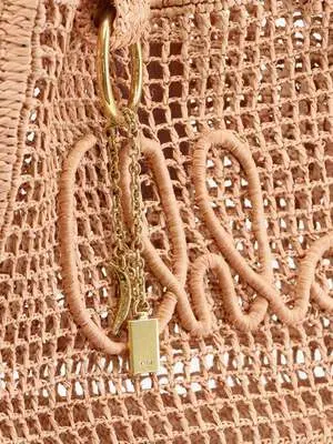 Chloé Eastwest Summer Banana Raffia Shoulder Bag