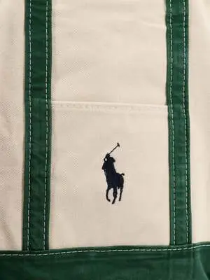 Polo Ralph Lauren Denim Shoulder Bag With Embroidered Logo On The Front