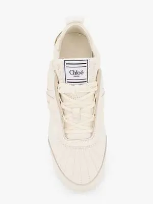 Chloé Kick Leather Sneakers With Side Logo
