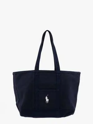 Polo Ralph Lauren Denim Shoulder Bag With Embroidered Logo On The Front - Blue