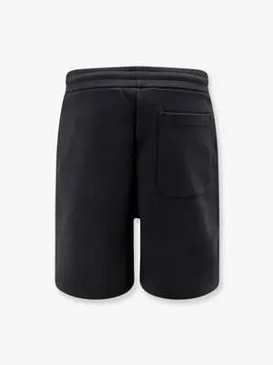 Moncler Cotton Bermuda Shorts With Front Logo Patch
