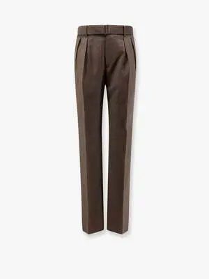 Tagliatore Nevil Virgin Wool Trousers With Belt