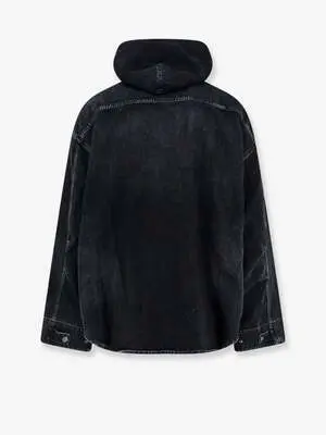 Balenciaga Denim Jacket With Embroidered Logo On The Front
