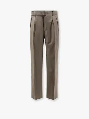 Tagliatore Nevil Virgin Wool Trousers With Belt
