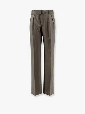 Tagliatore Nevil Virgin Wool Trousrs With Belt