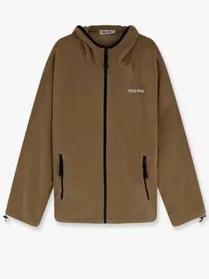 Miu Miu Fleece Hoodie - Beige