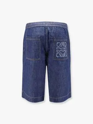 Loewe Cotton Bermuda Shorts With Anagram Logo On The Back