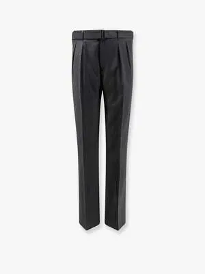 Tagliatore Nevil Virgin Wool Trousers With Belt