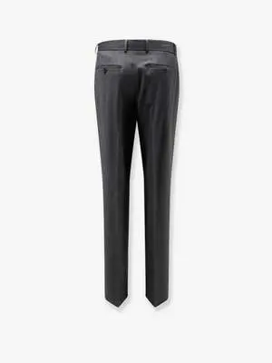 Tagliatore Nevil Virgin Wool Trousers With Belt