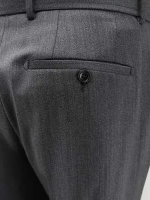 Tagliatore Nevil Virgin Wool Trousers With Belt