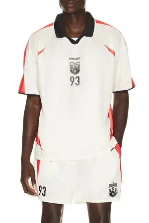 REPRESENT Spike Football Top In White
