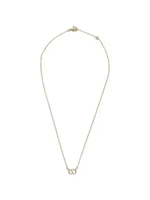 Valentino Garavani Vlogo Signature Ball-chain Necklace - Gold