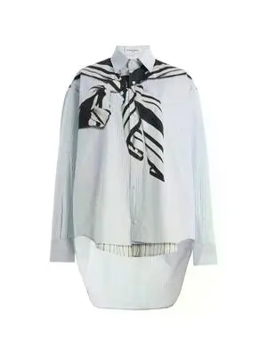 Brandon Maxwell Keegan Striped Shirt - Blue