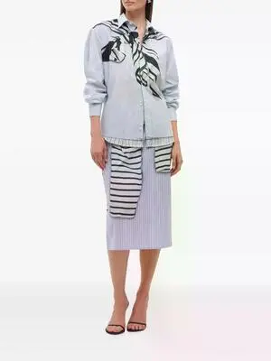 Brandon Maxwell Keegan Striped Shirt