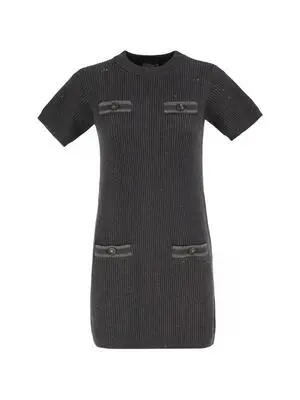Brunello Cucinelli Sequin-embellished Ribbed-knit Dress
