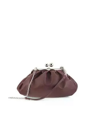 Max Mara Medium Pasticcino Leather Clutch Bag - Red