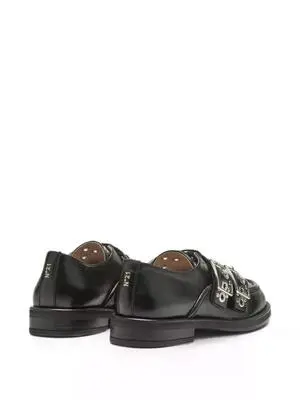 N°21 Eyelet-embellished Buckled Derby Shoes