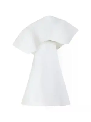 A.W.A.K.E. Mode Off-shoulder Oversized-collar Mini Dress
