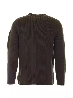 C.P. COMPANY Ribbed-knit Logo-patch Sweater