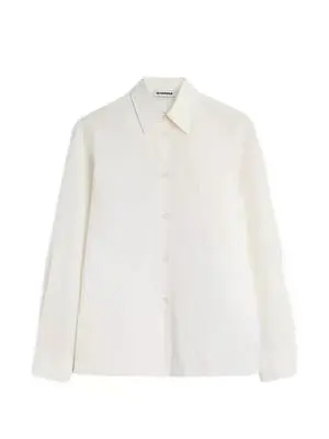JIL SANDER Cotton Cut-out Back Shirt - White