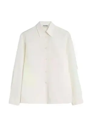 JIL SANDER Cotton Cut-out Back Shirt - White