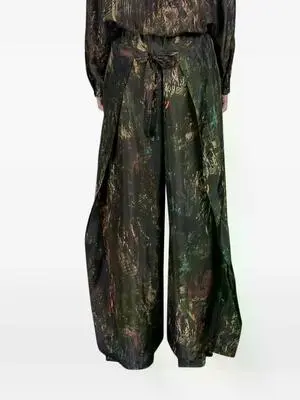 Henrik Vibskov Abstract Painterly Print Fold Trousers