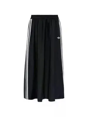 Adidas Firebird Logo-embroidered Midi Skirt - Black