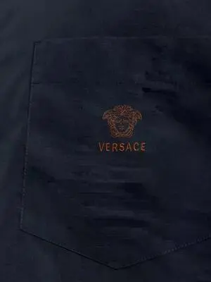 Versace Medusa-embroidered Patch-pocket Shirt