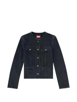 DIESEL® De-grafy Pinstripe Denim Jacket - Black