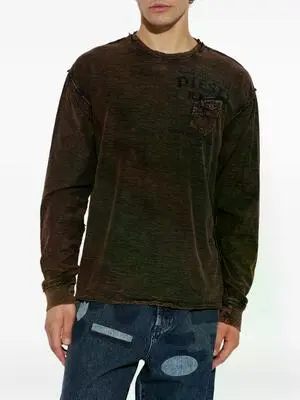 DIESEL® T-ardy-ls Distressed Logo-print T-shirt