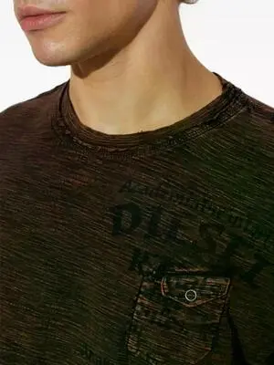 DIESEL® T-ardy-ls Distressed Logo-print T-shirt