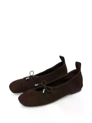 ALOHAS Rosalind Bow-detail Suede Ballet Flats
