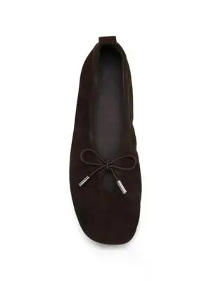 ALOHAS Rosalind Bow-detail Suede Ballet Flats