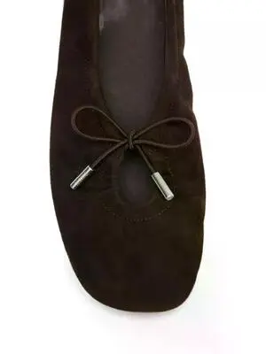 ALOHAS Rosalind Bow-detail Suede Ballet Flats