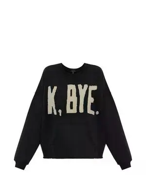 R13 Logo-detailed Pouch-pocket Sweatshirt - Black
