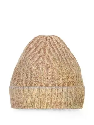 Malo Ribbed-knit Cashmere Beanie Hat - Neutrals