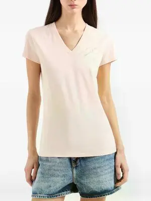 Armani Exchange Logo-embroidered V-neck T-shirt