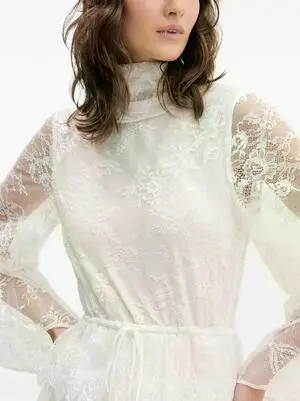 Bardot Nora Lace-panelled Tiered Mini Dress
