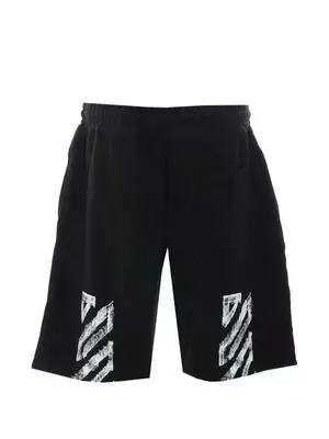 Off-White Motion Arrow Cotton Shorts